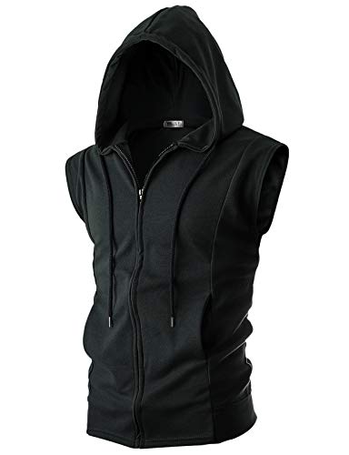 Throne Starlight Ohoo Mens Slim Fit Sleeveless Lightweight Zip Up