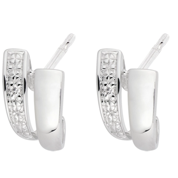 Throne | Lena Muti | Creoli - Oro bianco 18 carati - Diamante - C1507