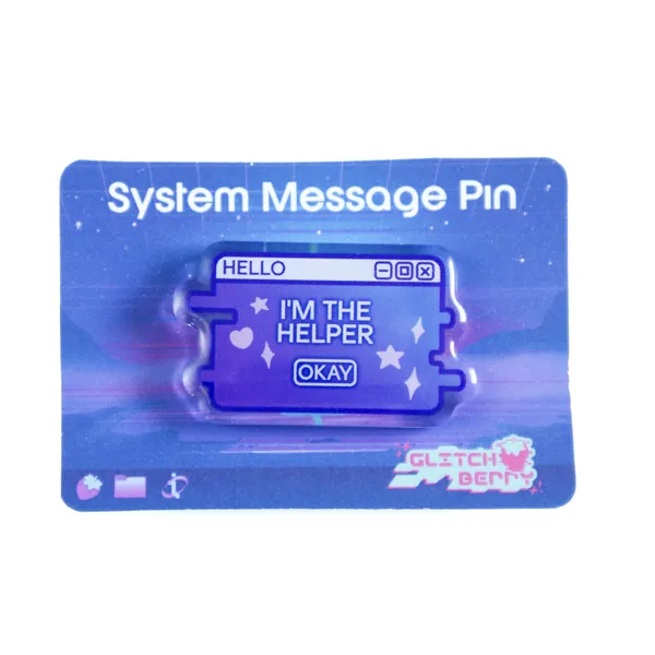 Throne | Beck | I'm the Helper System Message Acrylic Badge