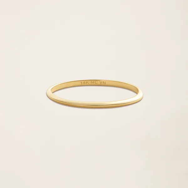 Throne | Amber | 14k Solid Gold Stacker Ring
