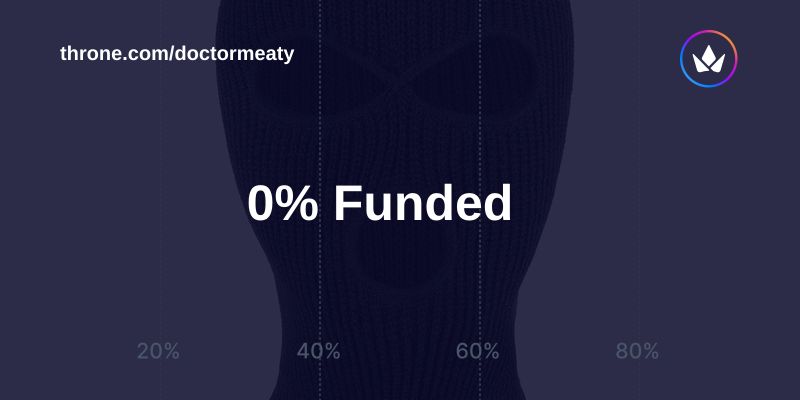 Throne | DoctorMeatyTV | Basic Black Ski Mask | ONE SIZE / Black