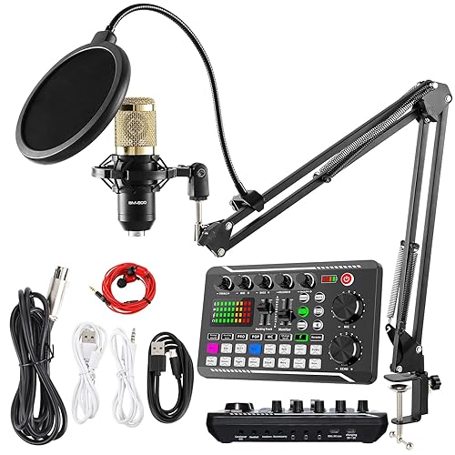 Throne | Gruff | SINWE Podcast Microphone Bundle, BM-800 Condenser Mic ...