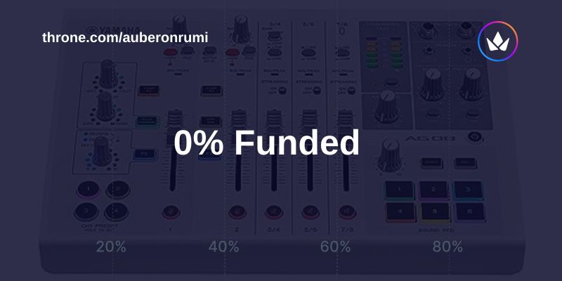 Throne | AuberonRumi | Yamaha AG08 White 8-Channel Live Streaming Loopback Mixer/USB Interface ...