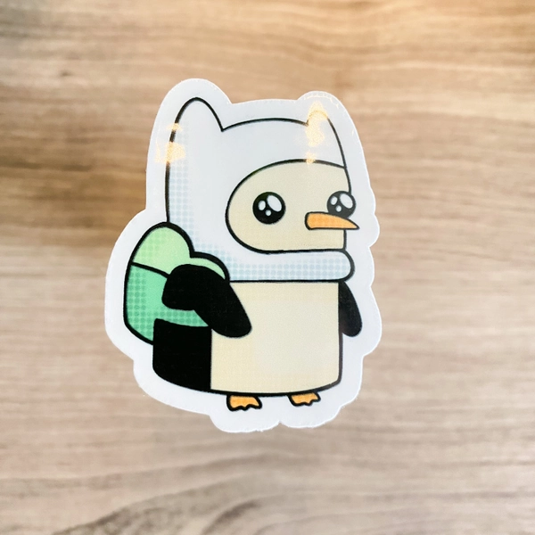 Throne | XJenith | Gunter cosplays Finn Sticker//Adventure time ...